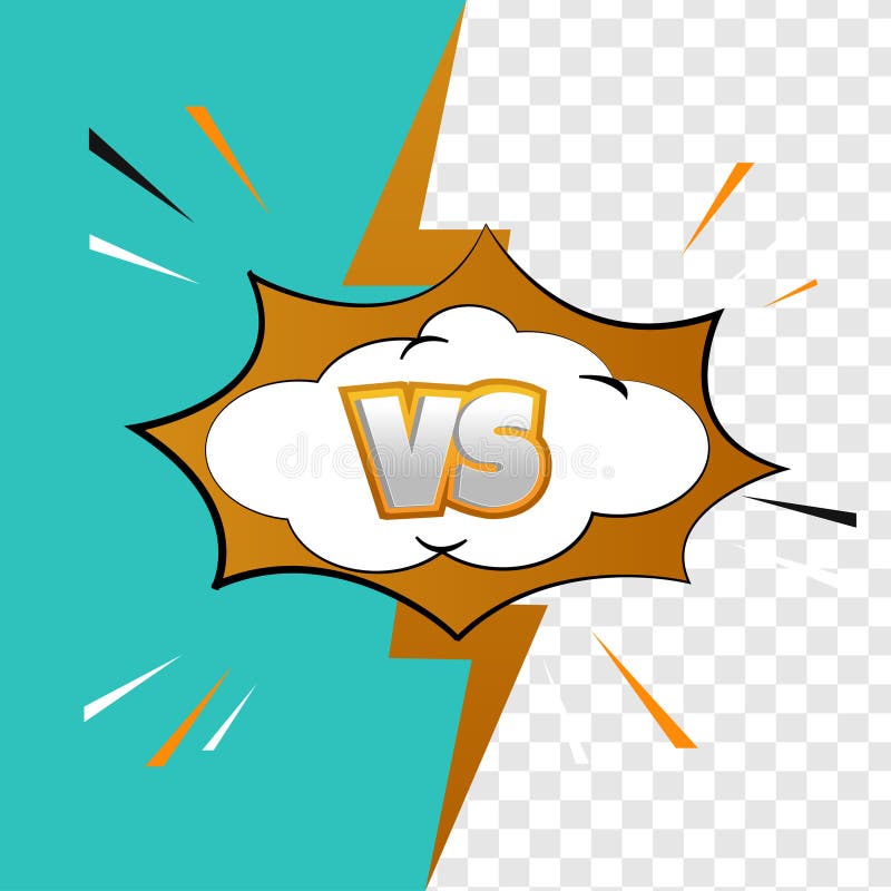 Versus in Cartoon Style Vector Illustration Stock Vector - Illustration ...