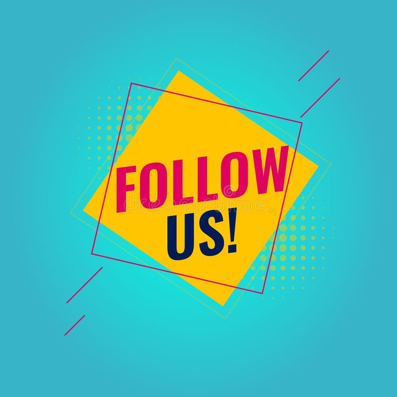 Follow Us Banner.Social Media Stock Vector - Illustration of bubble ...