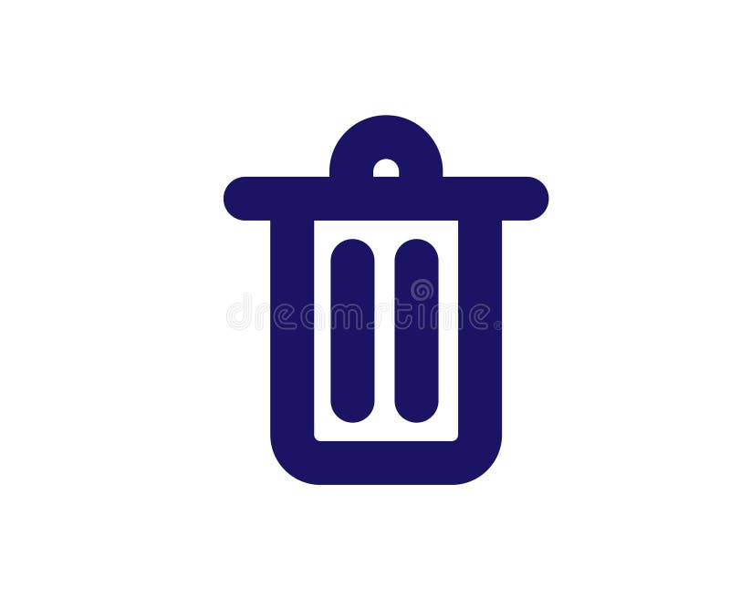 Minimal Dustbin Icon Vector Design Template Stock Vector - Illustration ...