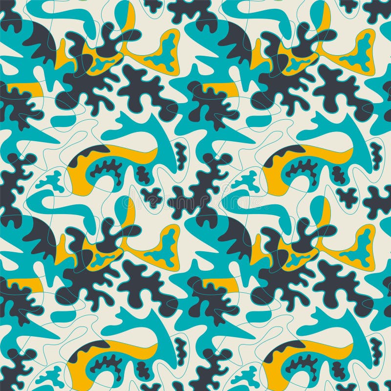 Abstract Urban Vector Seamless Artwork with Surreal Pattern Stock ...