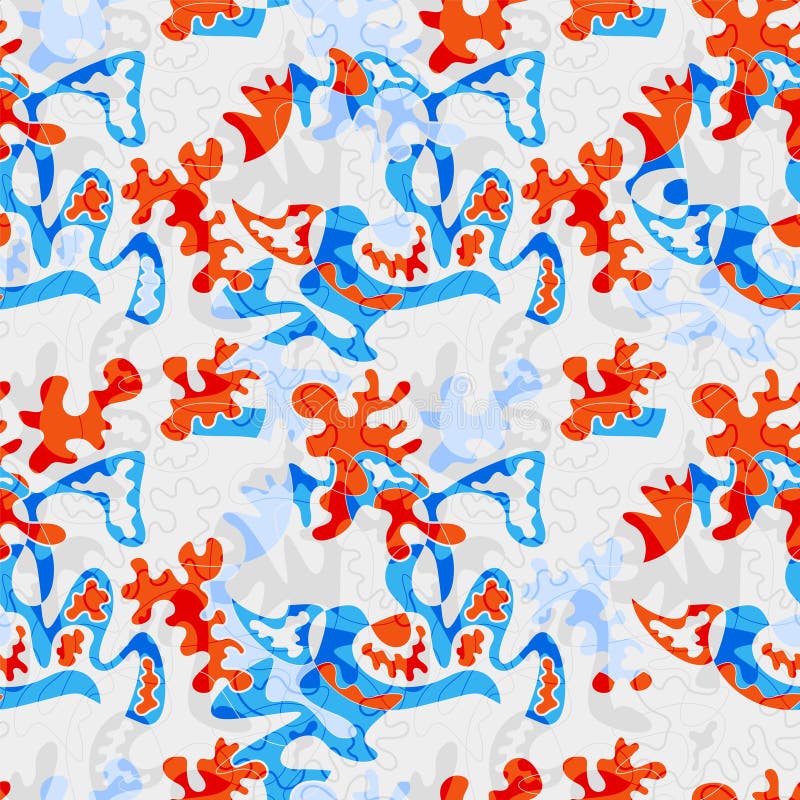 Abstract Urban Vector Seamless Artwork with Surreal Pattern Stock ...