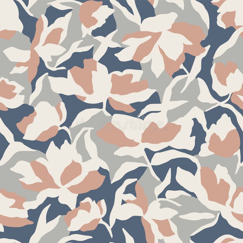 Vector Flower Illustration Seamless Repeat Pattern Fabric Surface ...