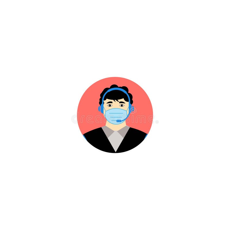 Call Center Operator, Customer Service Person Headset Icon. Stock ...