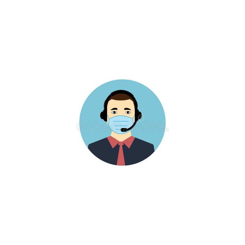 Call Center Operator, Customer Service Person Headset Icon. Stock ...