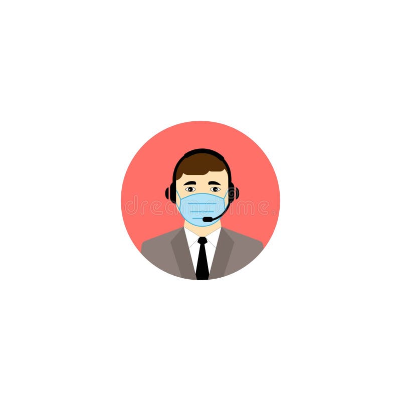 Call Center Operator, Customer Service Person Headset Icon. Stock ...