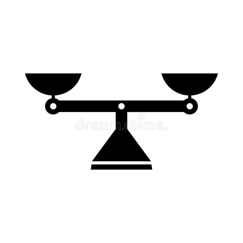 Balance Scale Icon Isolated on White Background Stock Vector ...
