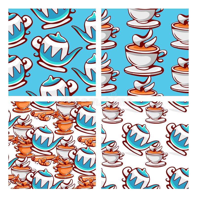 Teacup Patterns Stock Illustrations – 106 Teacup Patterns Stock ...