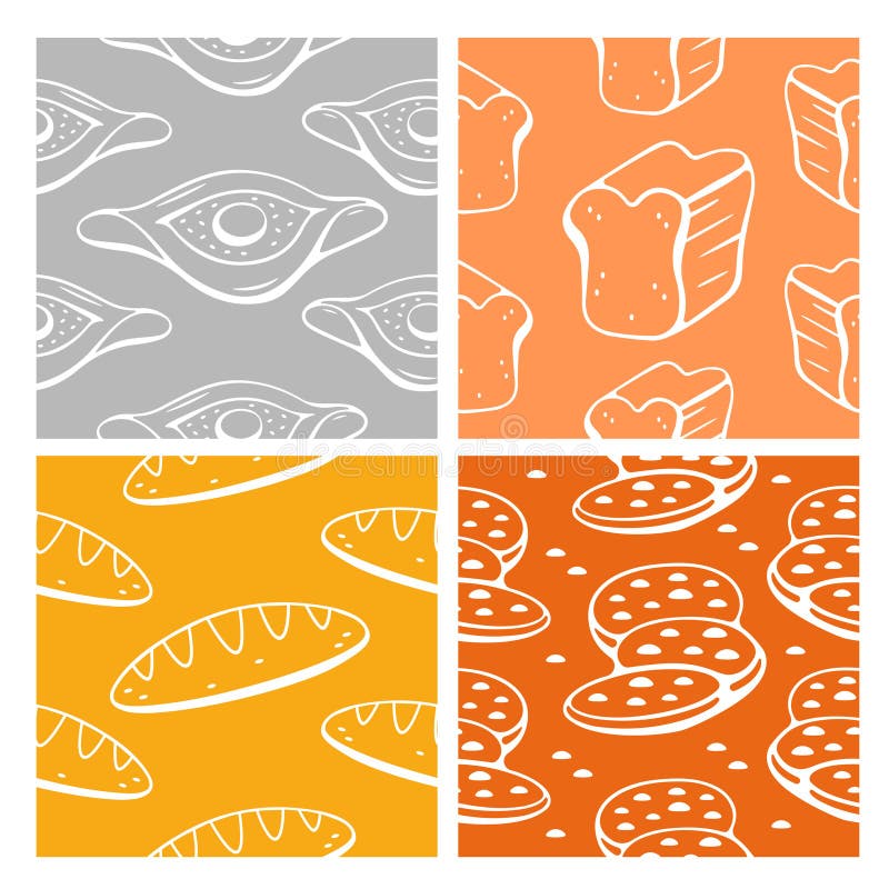 Vector Patterns of Baking in Line and Doodle Style. Stock Vector ...