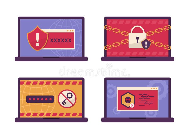 Ransomware Attack Computer and Smartphone for Cyber Crime Concept ...