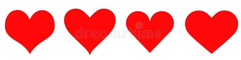 Horizontal Set for Heart Beat Hearts. Ink Brush Heartbeat Heart. Hearts ...