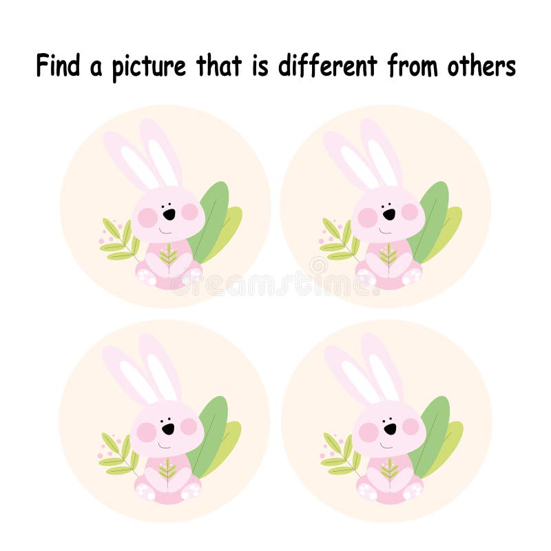 Find a Picture that is Different from Others. Educational Game for ...