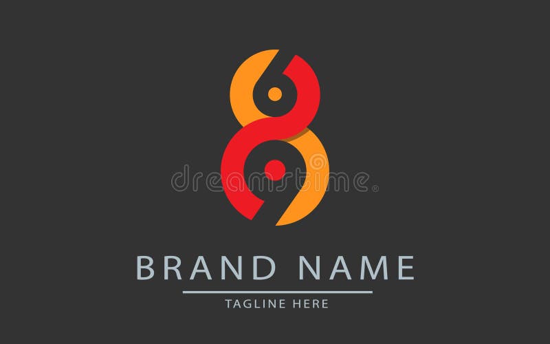Height Number. 8, 69, or 6 or 9 Infinity Abstract Emblem. Stock Vector ...