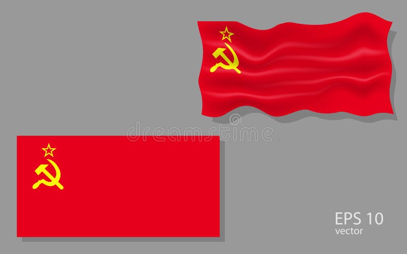 3D Soviet Union Map and Flag . 3D Shape Design . Independence Day ...
