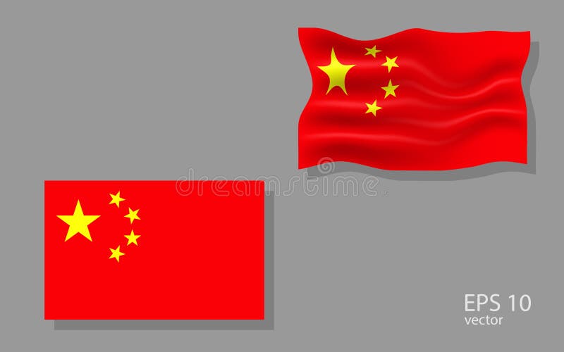 Vector Flag of China Illustration. Stock Vector - Illustration of ...