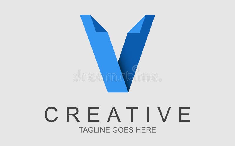 Modern Color Font Letter V Logo Design Stock Vector - Illustration of ...