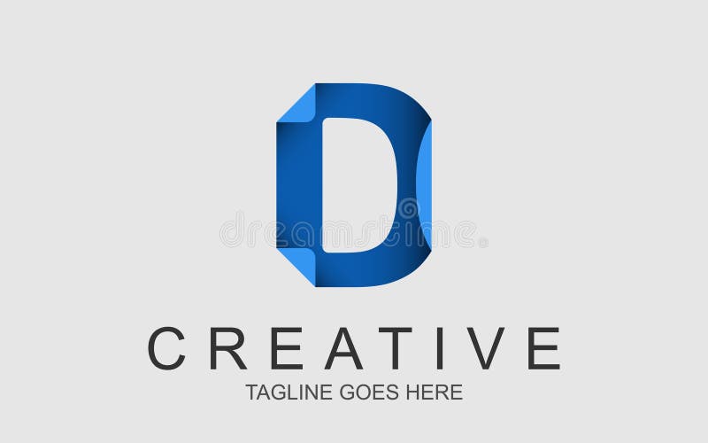 Modern Color Font Letter D Logo Design Stock Vector - Illustration of ...