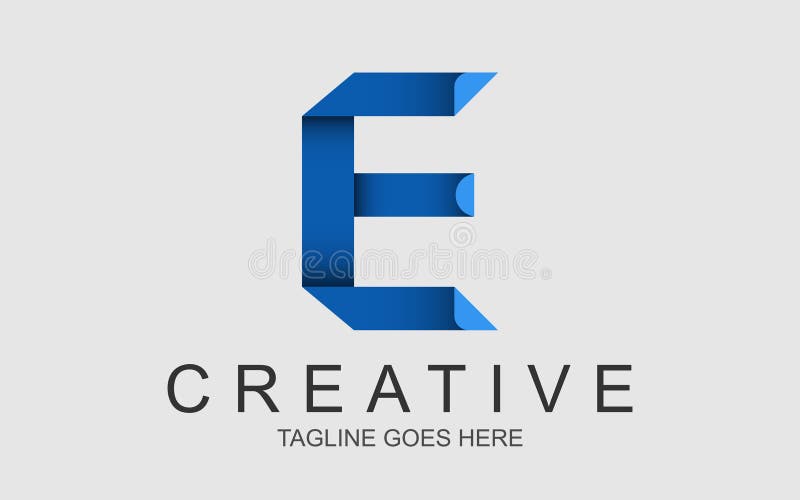Modern Color Font Letter E Logo Design Stock Vector - Illustration of ...