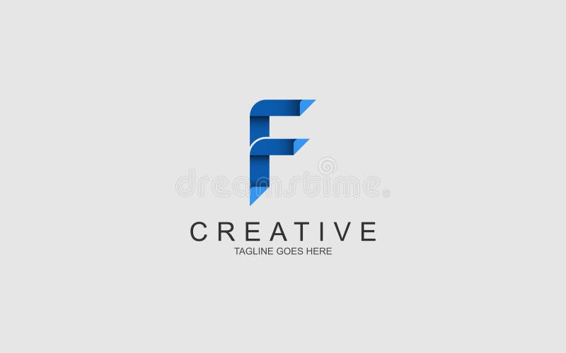 Modern Color Font Letter F Logo Design Stock Vector - Illustration of ...