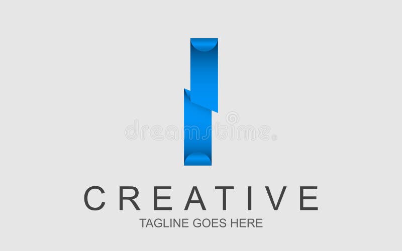 Modern Color Font Letter I Logo Design Stock Vector - Illustration of ...