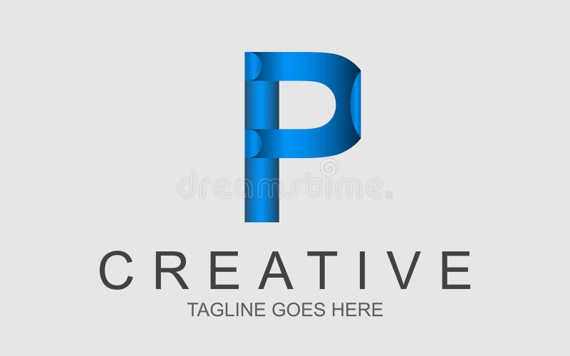 Modern Color Font Letter P Logo Design Stock Vector - Illustration of ...