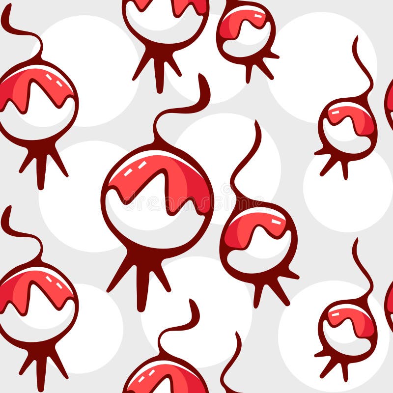 Radish Vector Pattern in Cartoon Style Stock Illustration ...