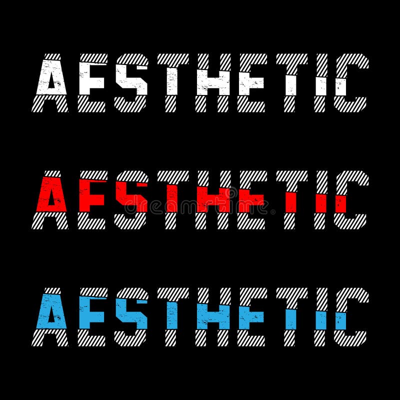 Aesthetic Typography T Shirt Design. Line Pattern Lettering Typography ...