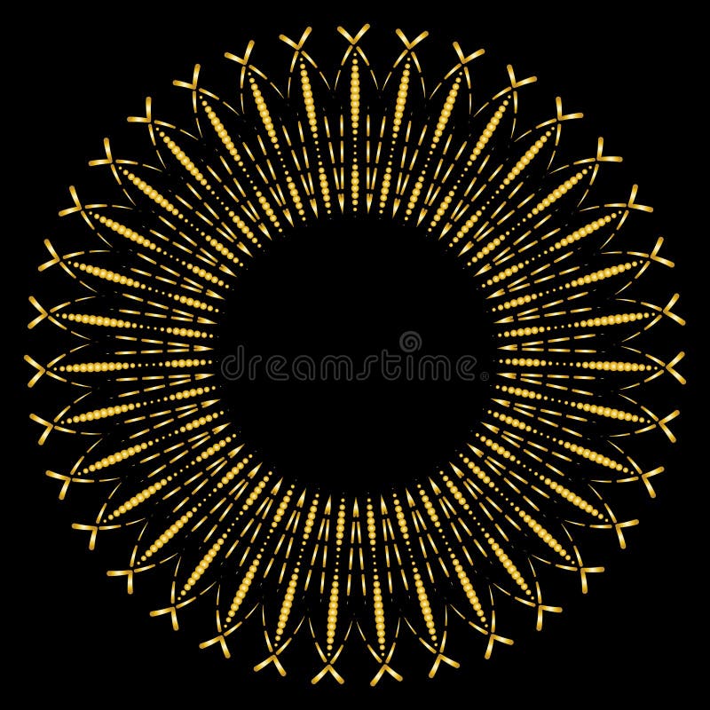 Sun Flare Star Circular Pattern Fire Design Texture Mandala Vector ...