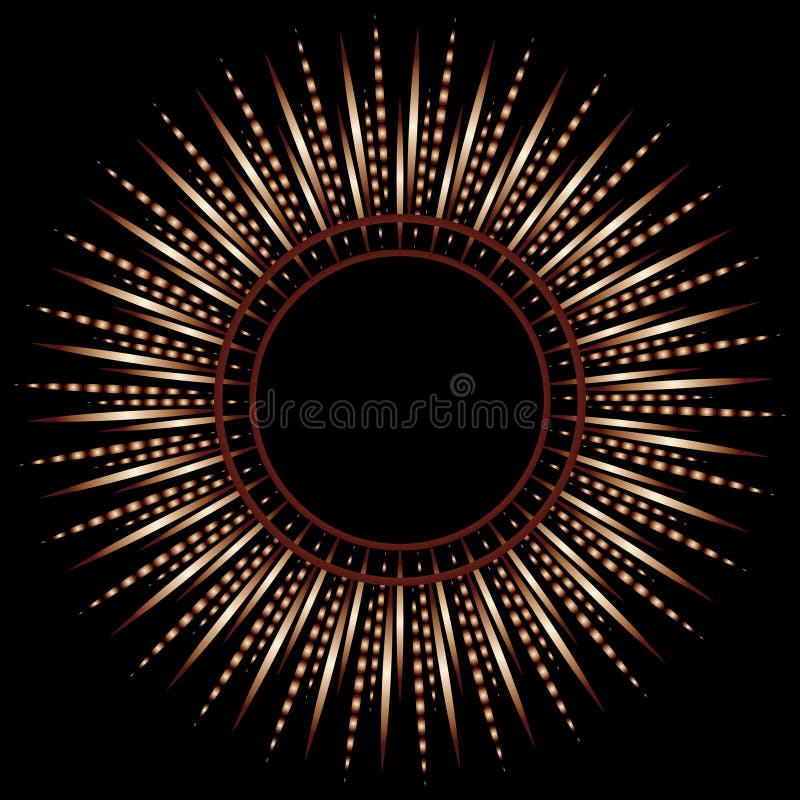 Sun Flare Star Circular Pattern Fire Design Texture Mandala Vector ...