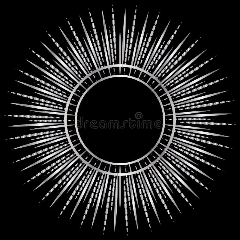 Sun Flare Star Circular Pattern Fire Design Texture Mandala Vector ...