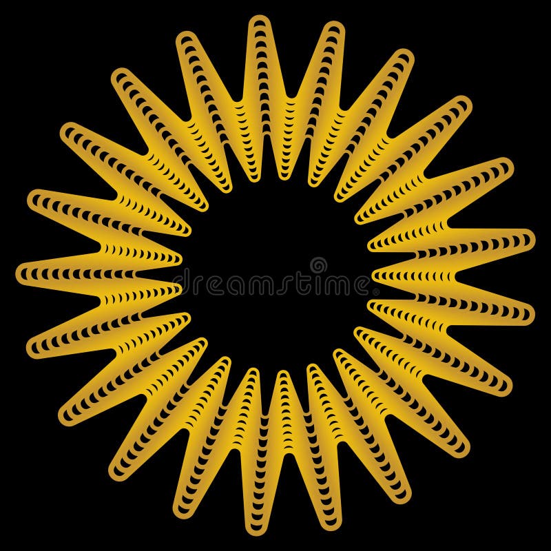 Sun Flare Star Circular Pattern Fire Design Texture Mandala Vector ...
