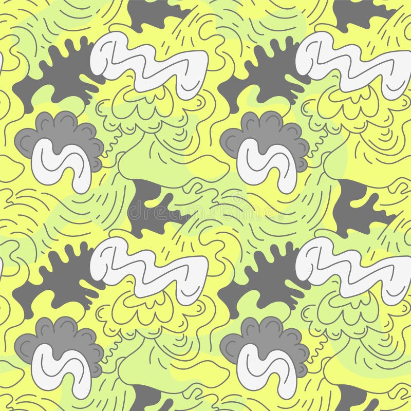 Abstract Seamless Colorful Surreal Artwotk with Wave Pattern Stock Vector - Illustration of ...