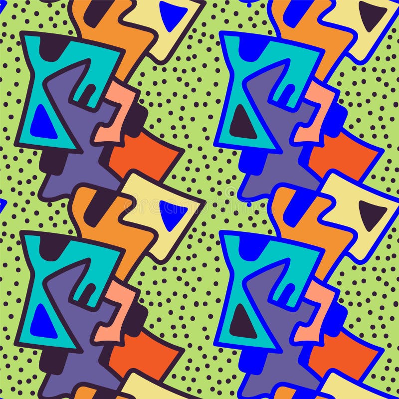 Colorful Abstract Seamless Unusual Pattern for Textile Stock Vector ...