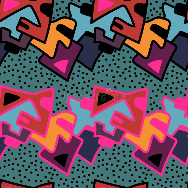 Colorful Abstract Seamless Unusual Pattern for Textile Stock Vector ...