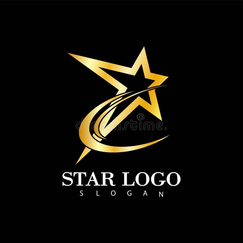 Gold Star Logo Design Template, Elegant Star Logo Design Stock Vector ...