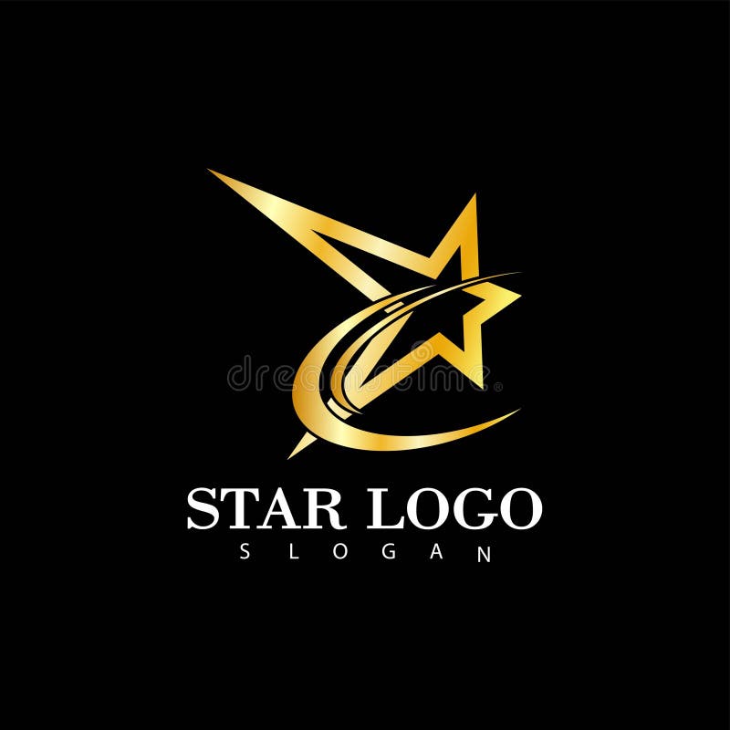 Gold Star Logo Design Template, Elegant Star Logo Design Stock Vector ...