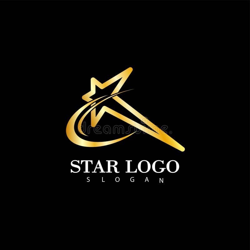 Gold Star Logo Design Template, Elegant Star Logo Design Stock Vector ...