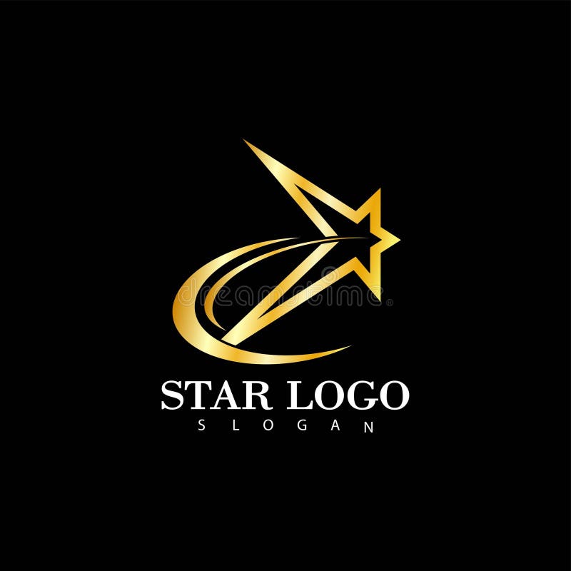 Gold Star Logo Design Template, Elegant Star Logo Design Stock Vector ...