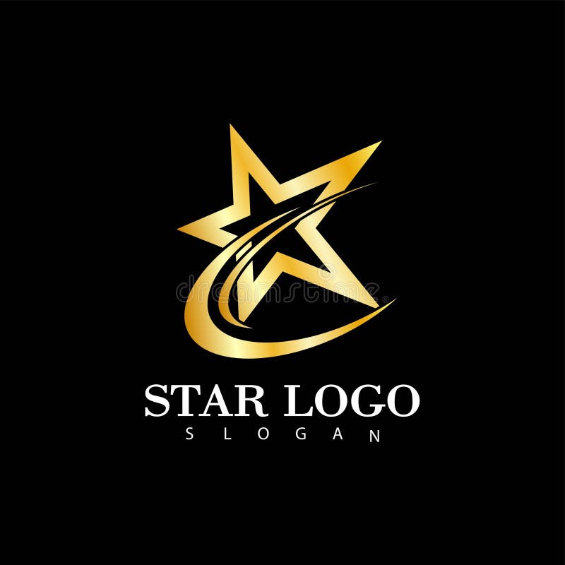 Gold Star Logo Design Template, Elegant Star Logo Design Stock Vector ...