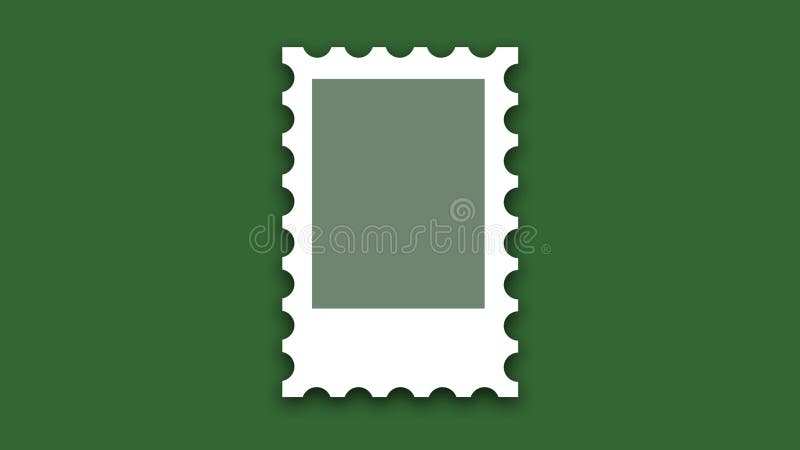 Illustration of a Blank Postage Stamp. Stamp Template Stock ...