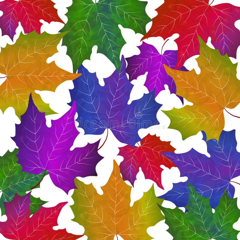 Vector Illustration of Gradient Style Colourful Summer Leaves Concept ...