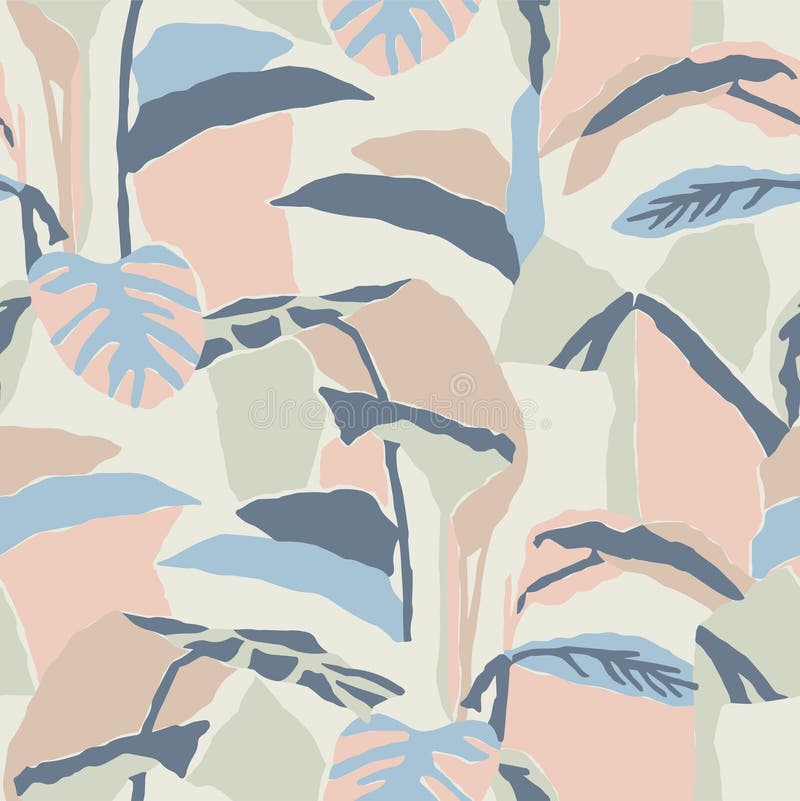 Vector Contemporary Abstract Modern Shapes Illustration Seamless Repeat ...