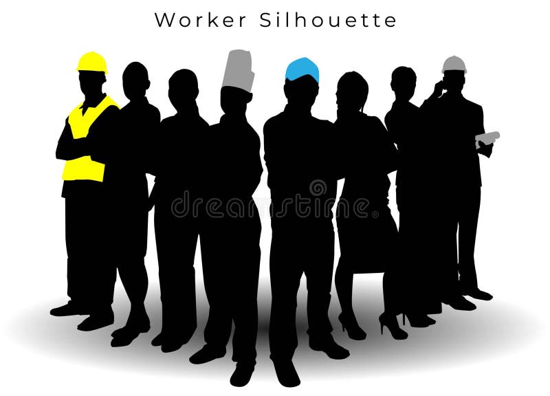 Silhouette of Workers Element for Illustration. Stock Vector ...