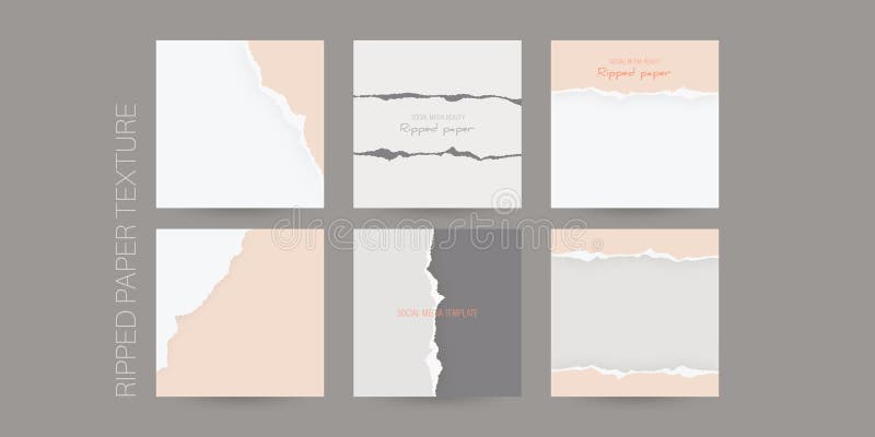 Torn Paper Texture Layouts for Social Media Post, Cover, Booklet ...