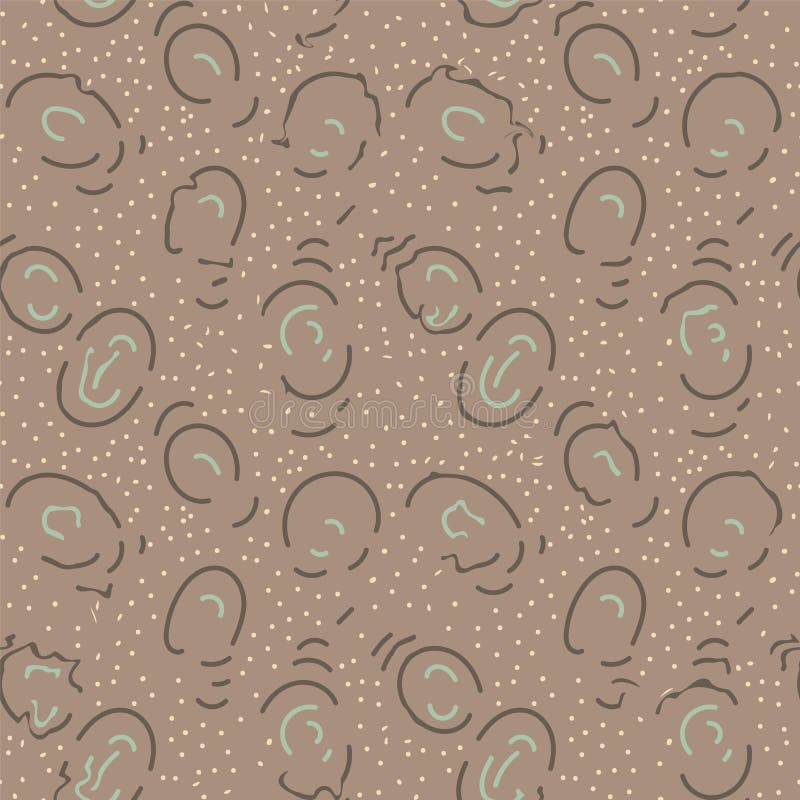 Cute Seamless Pattern with Dots and Twisted Lines in a Circle that are ...