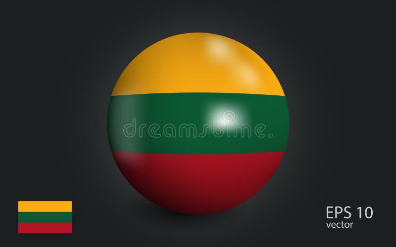 3D Lithuania Map and Flag . 3D Shape Design . Independence Day Concept ...