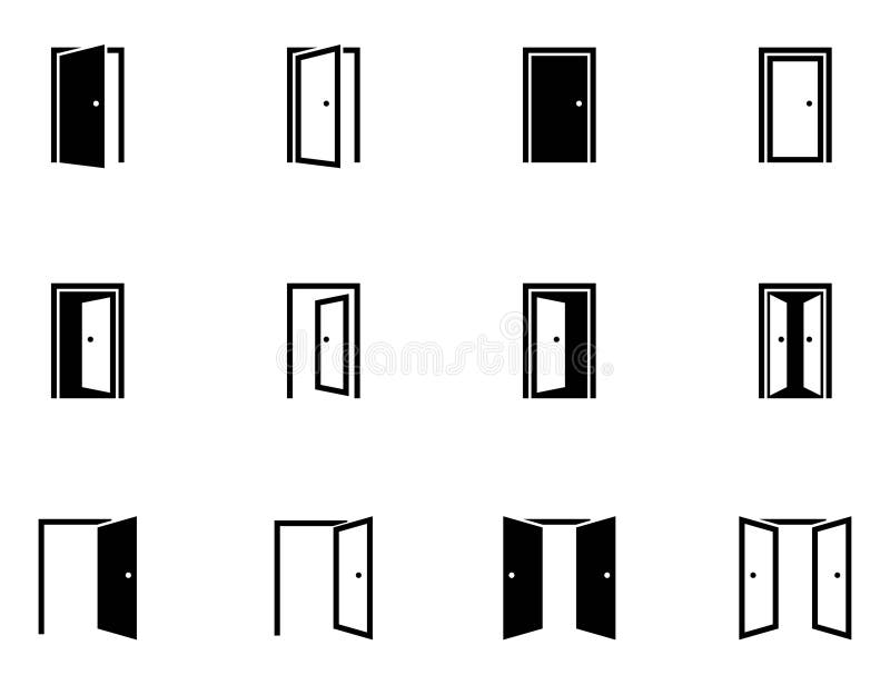 Door vector icon stock vector. Illustration of icon - 283807657