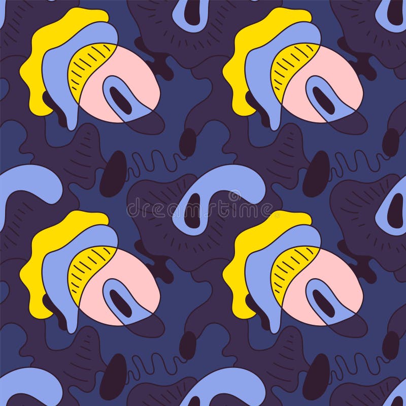 Funny Abstract Colorful Surreal Pattern. Psychedelic Artwork Stock ...