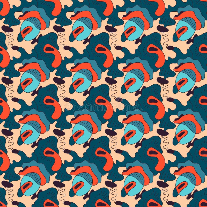 Funny Abstract Colorful Surreal Pattern. Psychedelic Artwork Stock ...