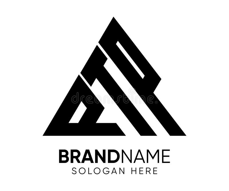 P T P Monogram Letter Logo Design Vector Template Stock Vector ...