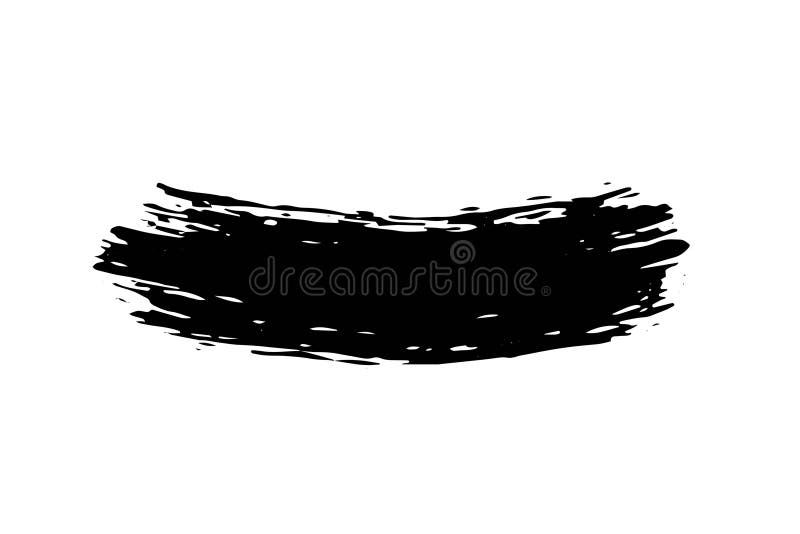 Black Paint Brushstroke. Modern Textured Banner Stock Vector ...
